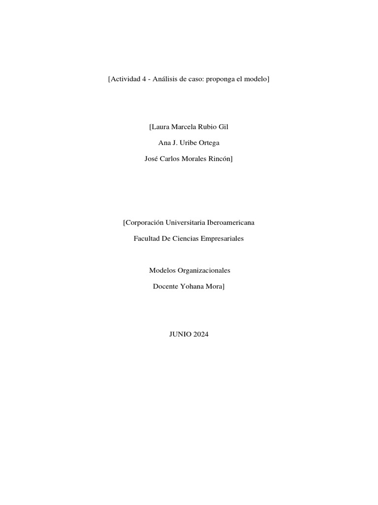 Actividad 4 - AnÃ¡lisis de Caso | Descargar gratis PDF | Marketing | Business