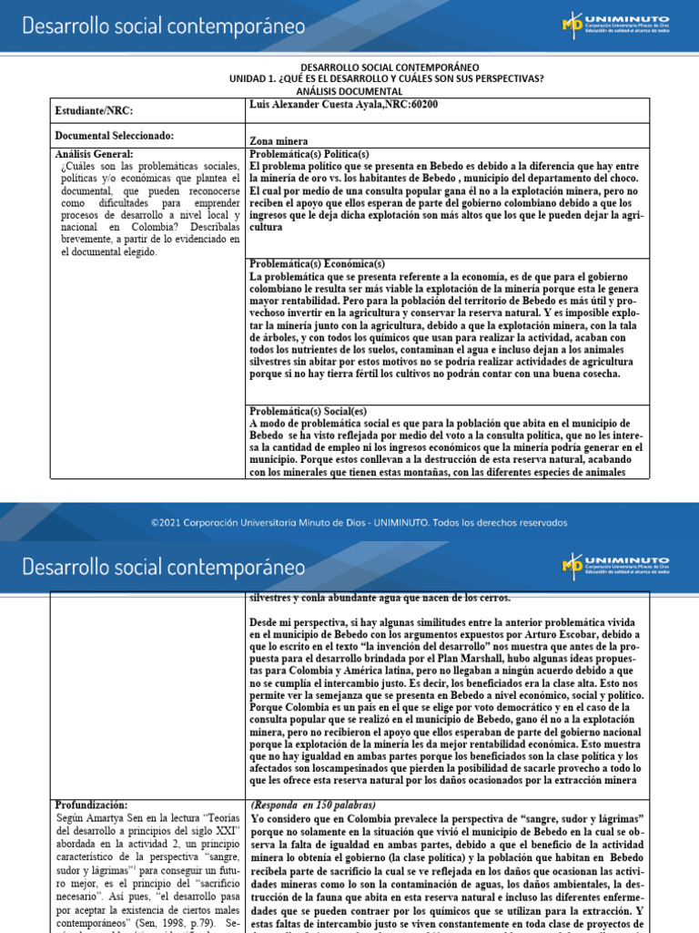 Uni1 - Act4 - Ana - Doc Zona Minera | PDF | Minería | Colombia