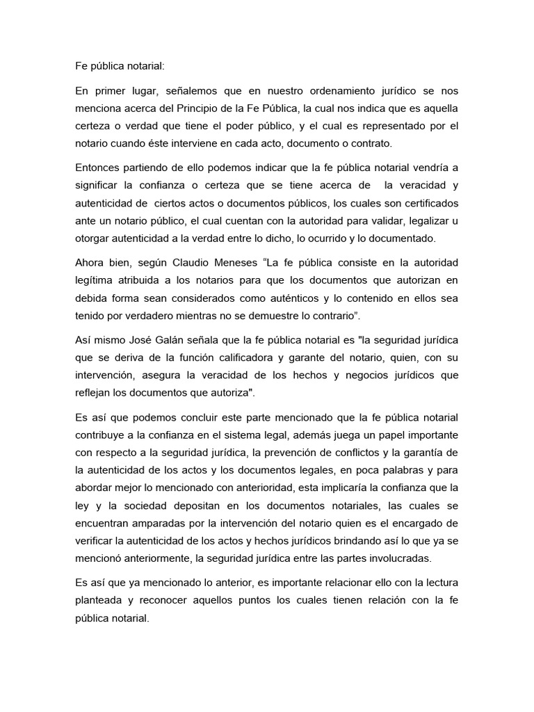 Importancia de la Fe Pública Notarial | PDF | Justicia | Crimen y violencia