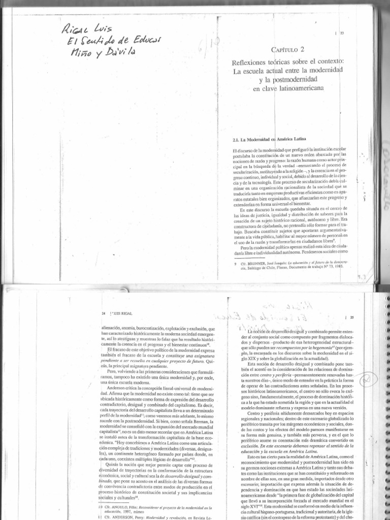 Rigal Luis-el Sentido de Educar- Miño y Davila Cap 2 | PDF