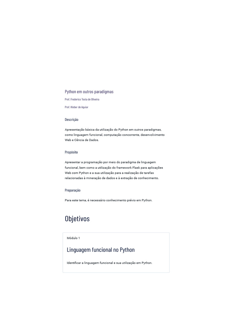 Python em Outros Paradigmas | PDF | Thread (informática) | Programação ...