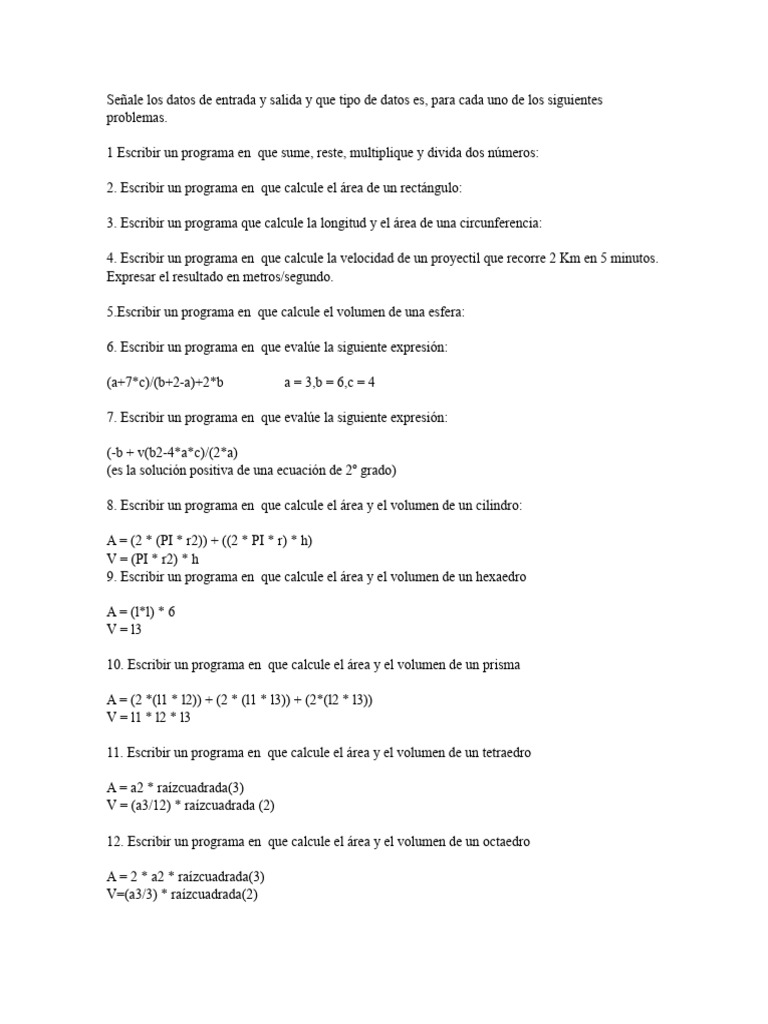 Algoritmos | PDF | Velocidad | Geometría euclidiana