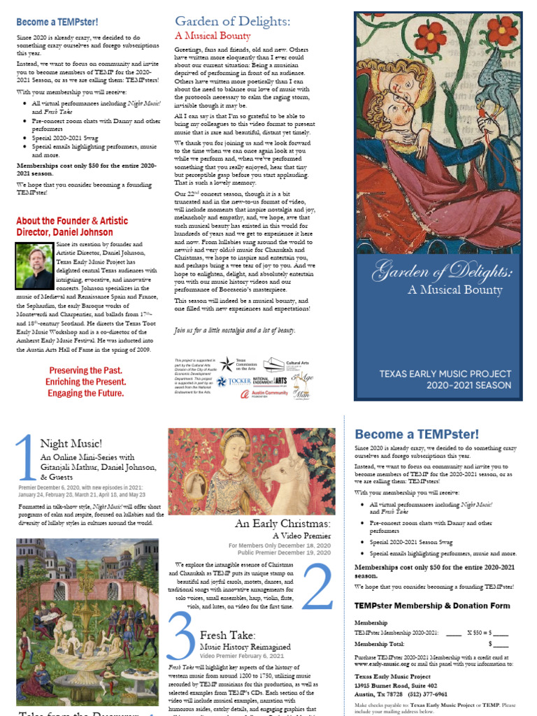 TEMP 2020 2021 Season Brochure - FINAL | PDF | Art