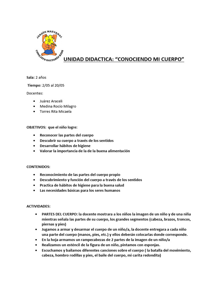 unidad mi cuerpo 2024 (1) | PDF