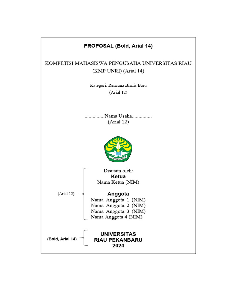 Template Proposal KMP 2024 | PDF