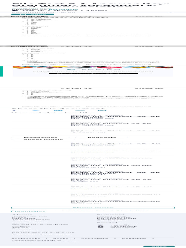 File Test 3 A Answer Key Grammar, Vocabulary, and Pronunciation PDF ...