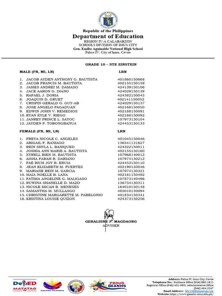 Consolidated Masterlist For Certificate of Completers | PDF