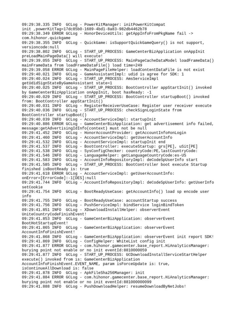 GameCenter Initialization Log Analysis | PDF | Hypertext | Application Layer Protocols