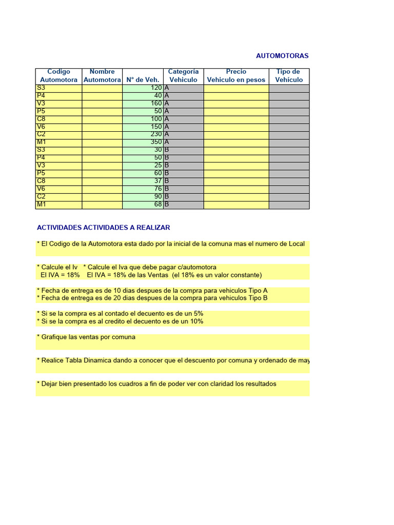 Ejercicio Con Nota | PDF | Postres | Productos lácteos