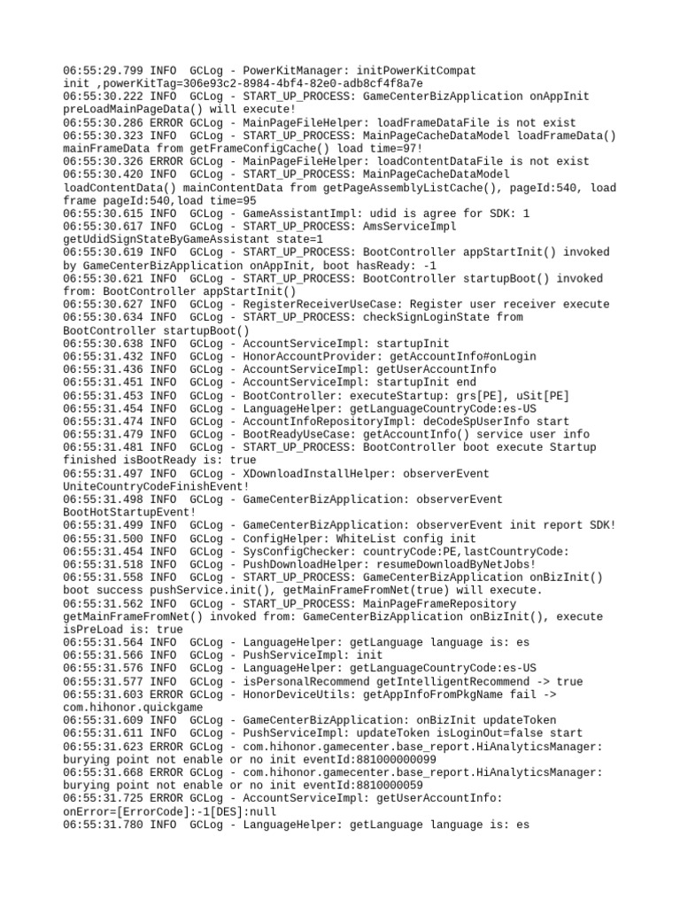 GameCenter Startup Log Analysis | PDF | Computer Networking | Network Protocols