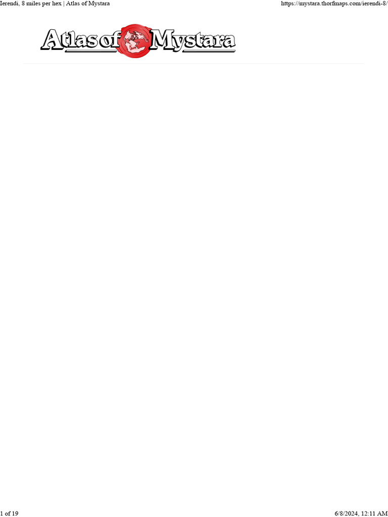 Ierendi, 8 Miles Per Hex - Atlas of Mystara | PDF | Volcano | Sea