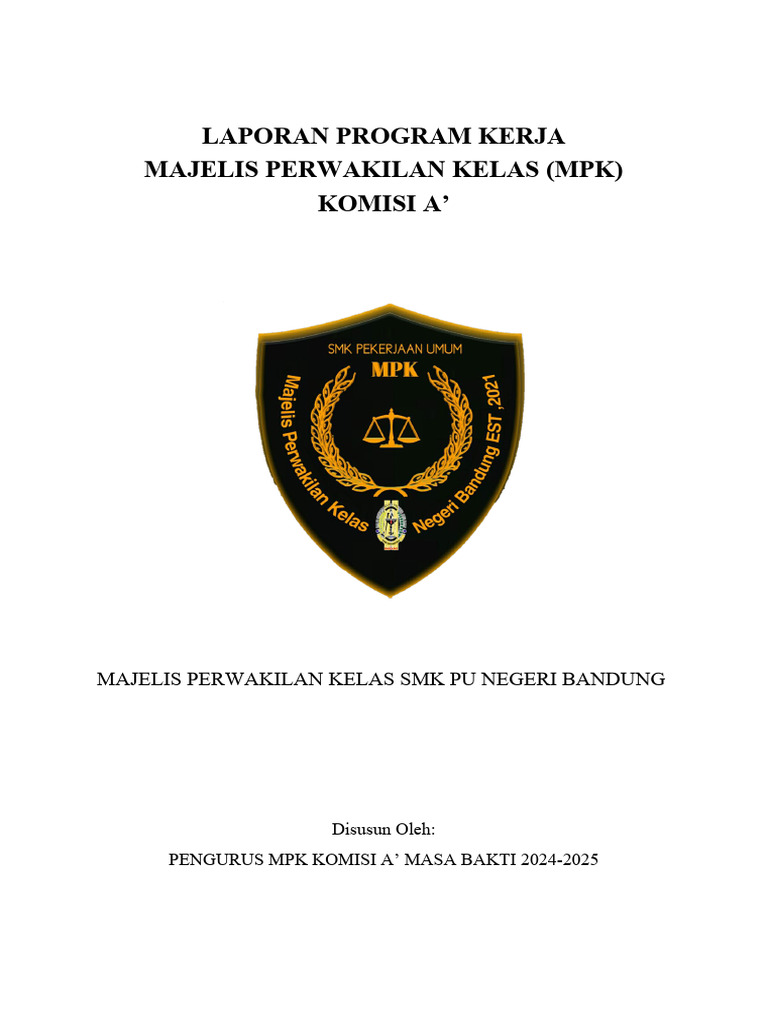 Laporan Proker MPK Komisi A | PDF | Bisnis | Seni