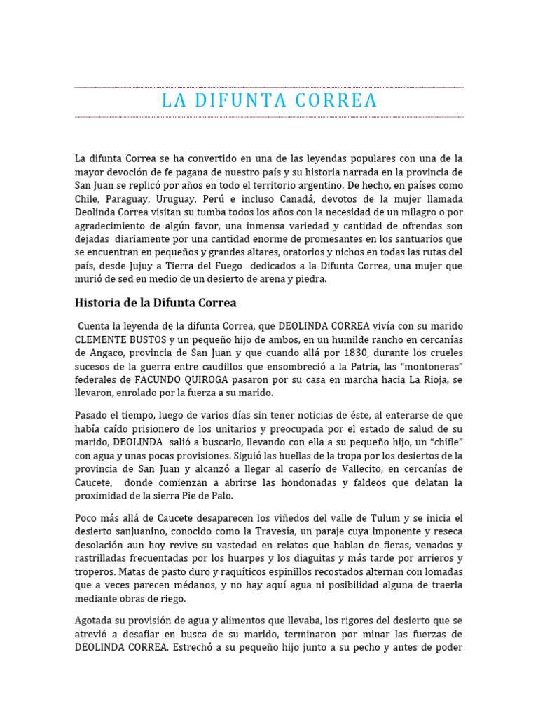 La Difunta Correa | PDF | Argentina