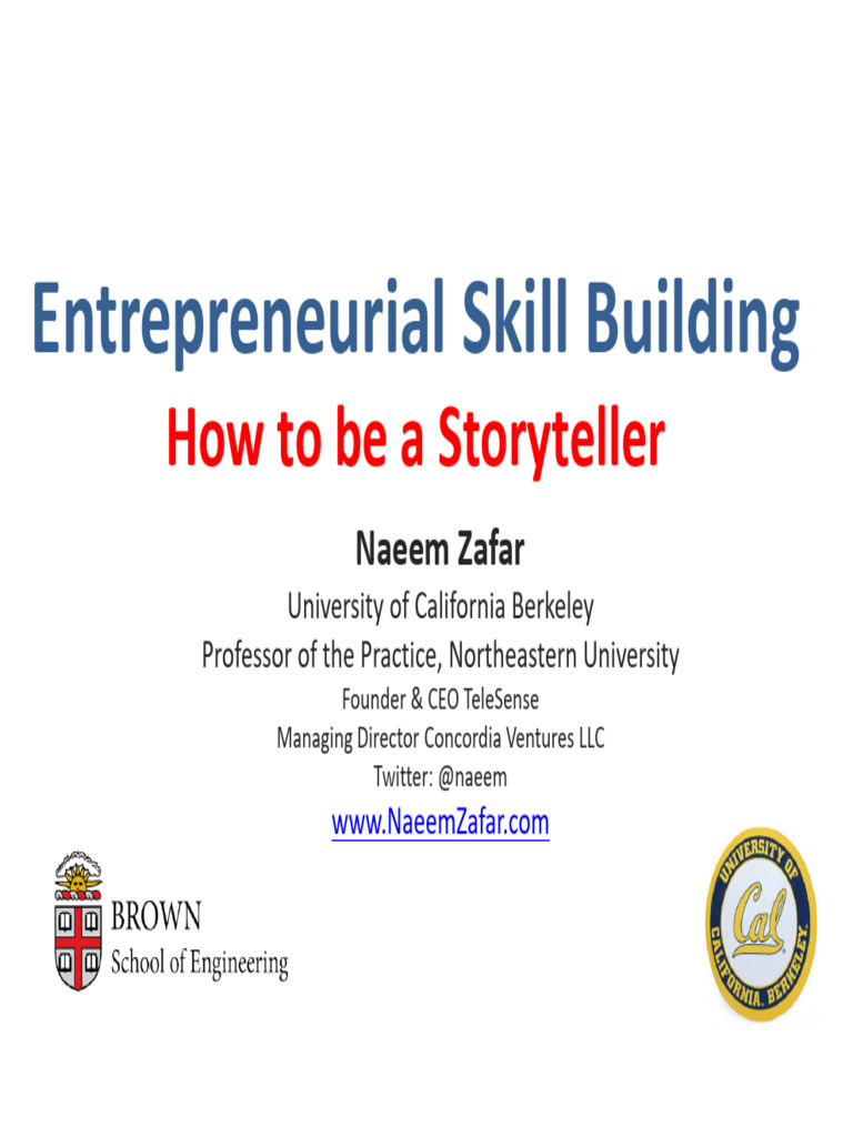 How To Be A Story Teller | PDF | Startup Company | Small Business ...