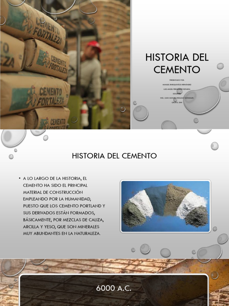 HISTORIA DEL CEMENTO | PDF | Hormigón | Cemento