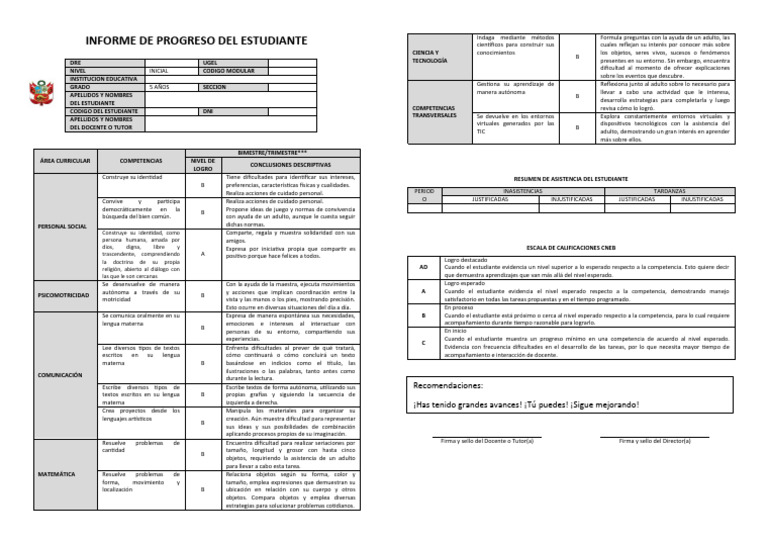Informe de Progreso #4 | PDF | Aprendizaje | Adultos