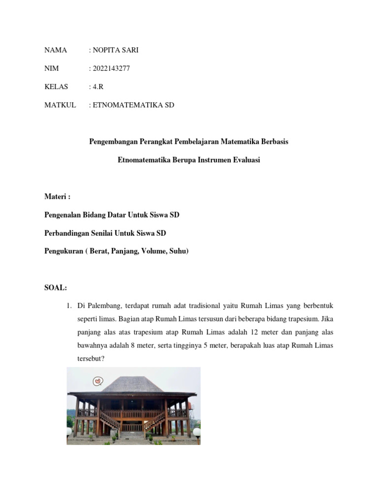 Tugas Etno - P15 (Nopita Sari) | PDF