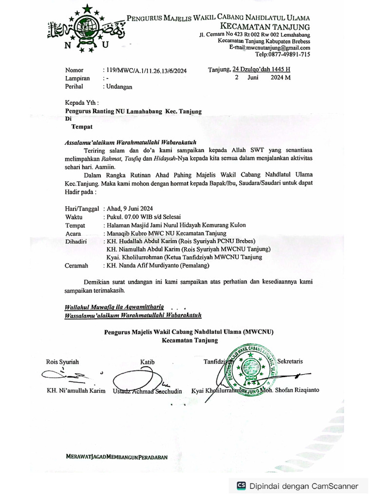 Undangan Manaqib Kubro | PDF