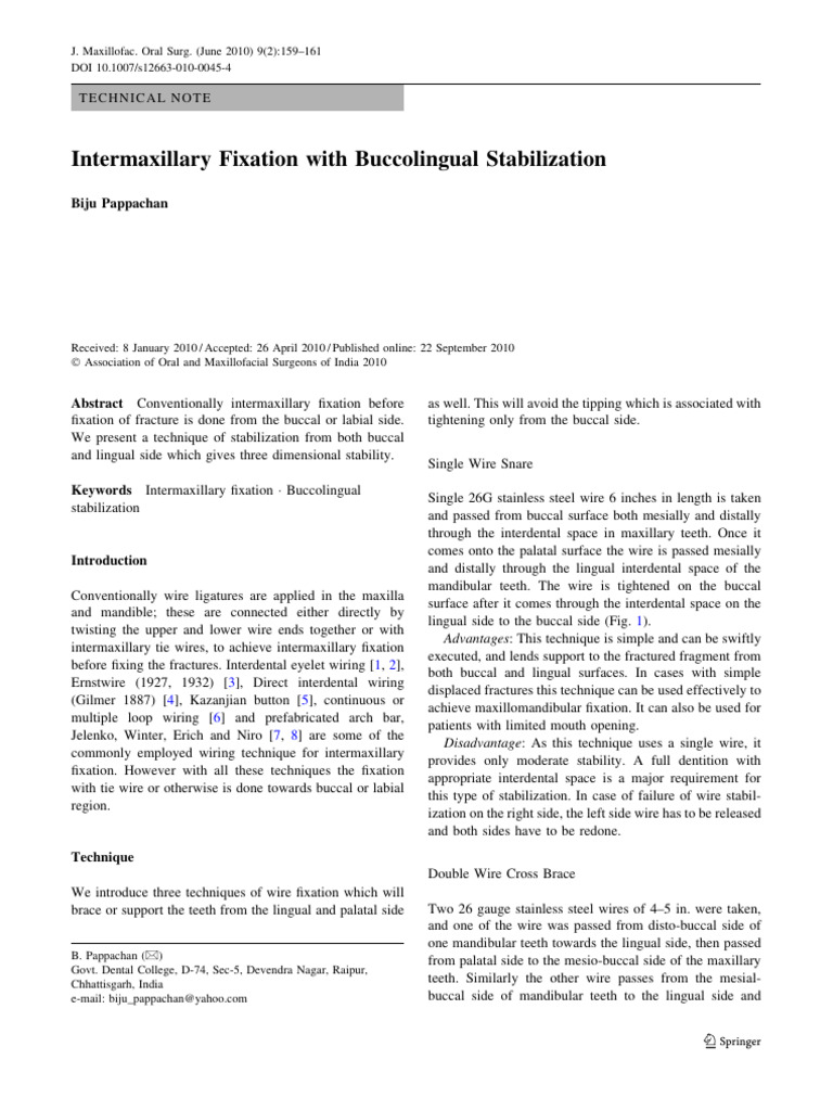 Buccolingual Stablization Imf 2010 | PDF | Dentistry Branches | Dental ...