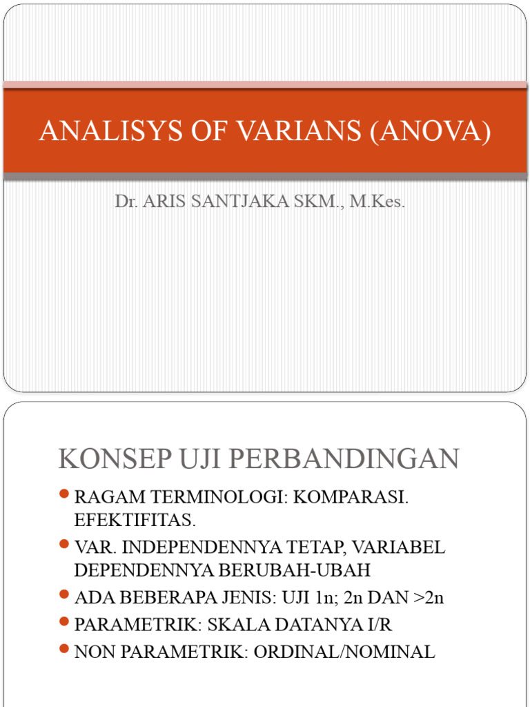 Analisys of Varians | PDF