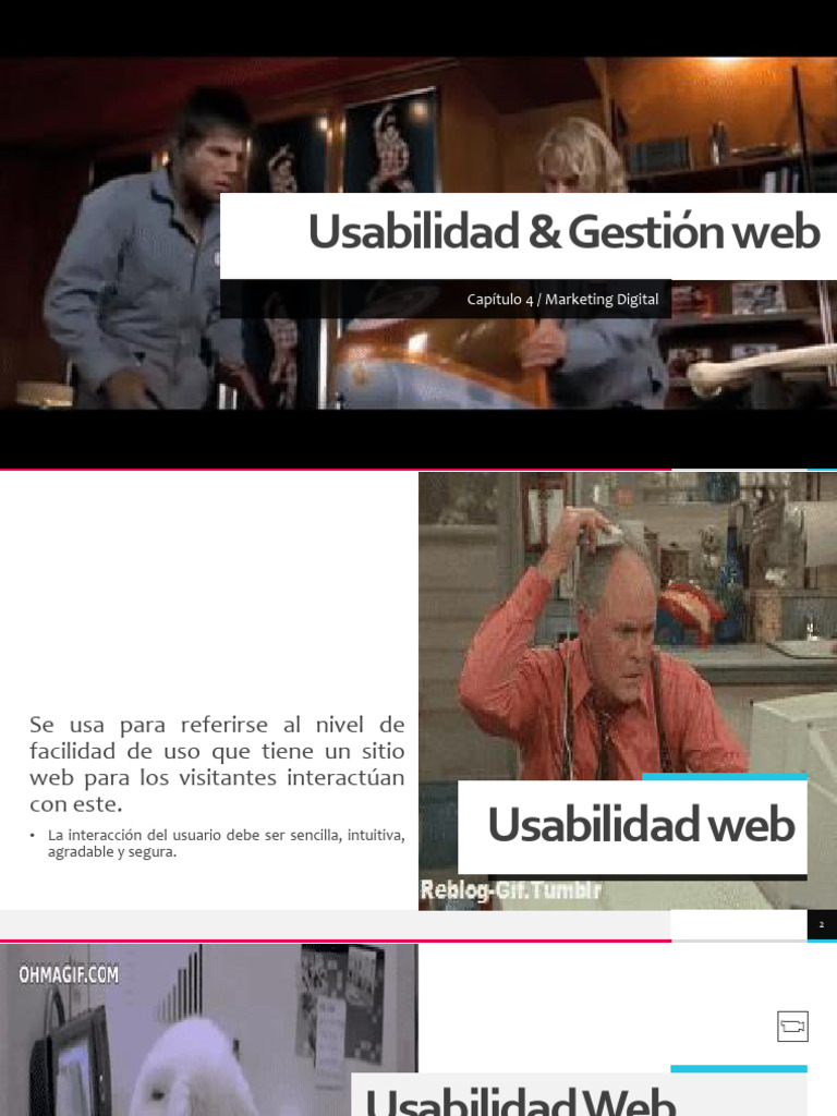Marketing Digital - Usabilidad & Gestión Web Capitulo 4 | PDF | Usabilidad | Experiencia de usuario
