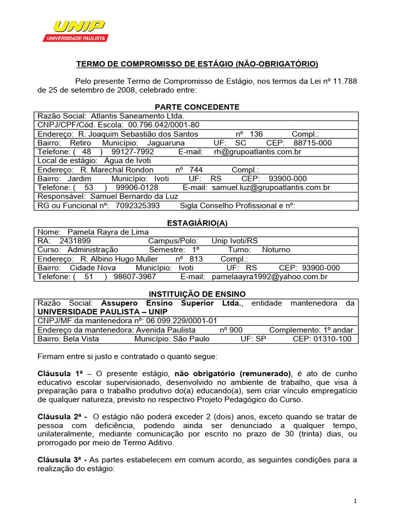 Pamela (2) | Download grátis PDF | Estágio | Procura de Emprego