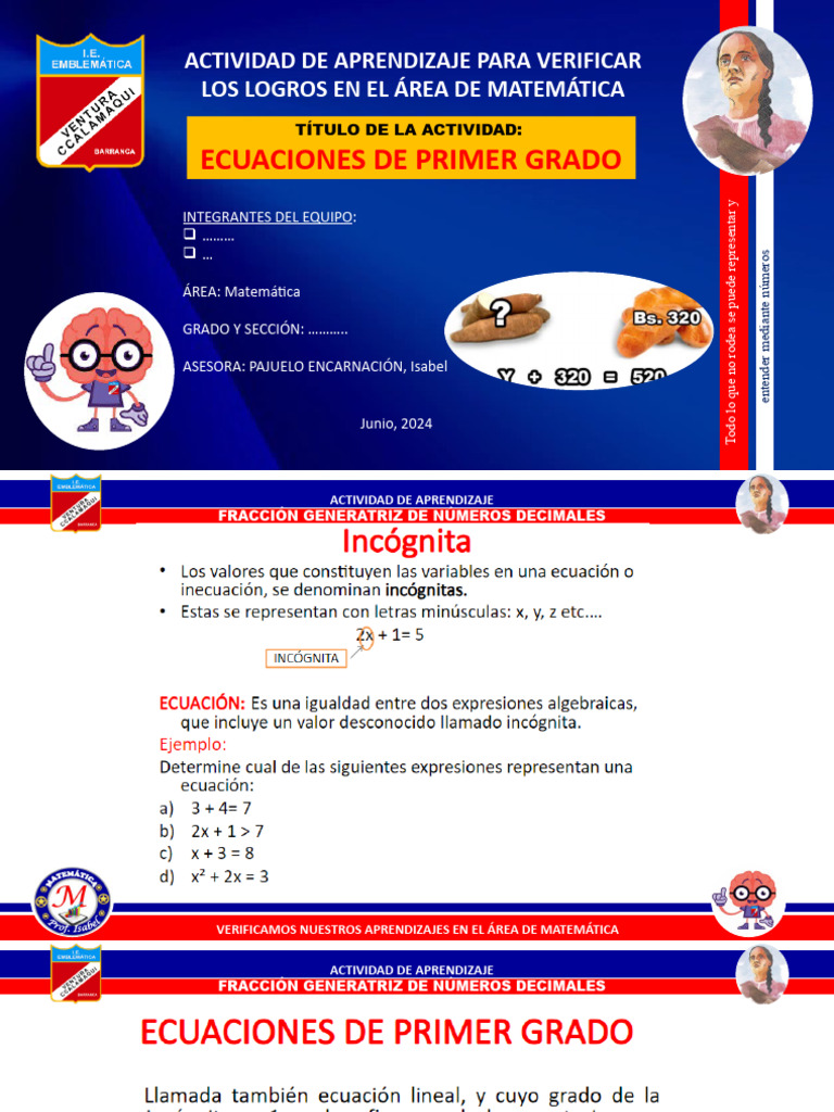 Ejemplo2 Exposición Virtual - I Trimestre-1 | PDF | Ecuaciones | Matemáticas