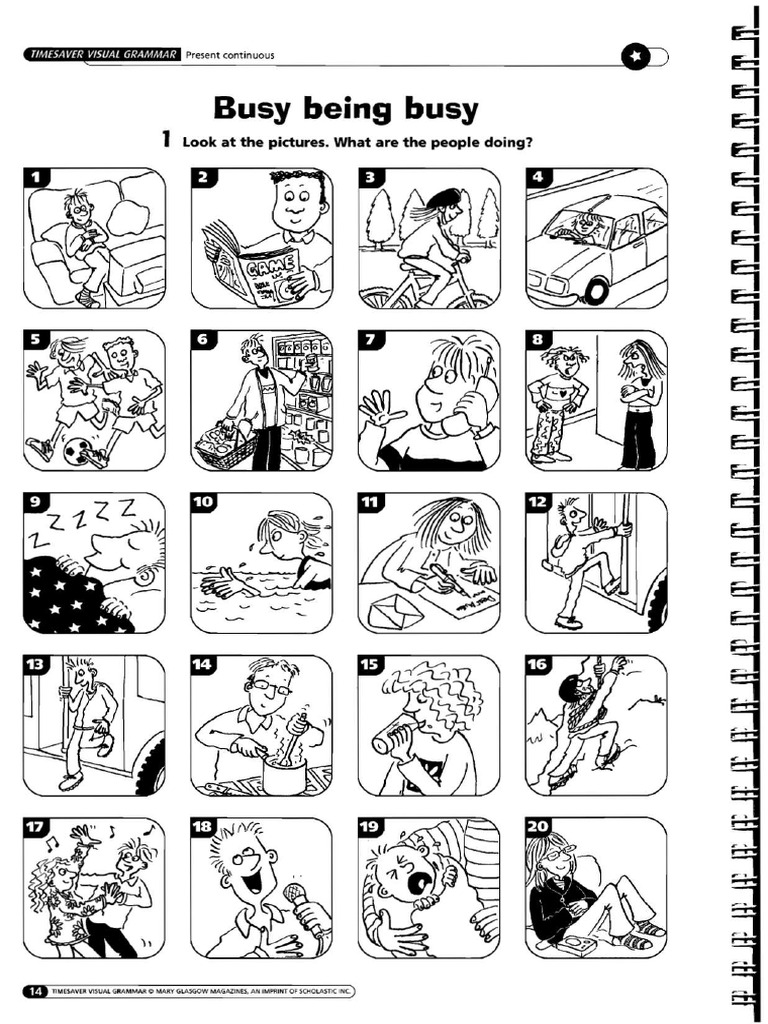 Being Busy - Present Continuous Activity | PDF