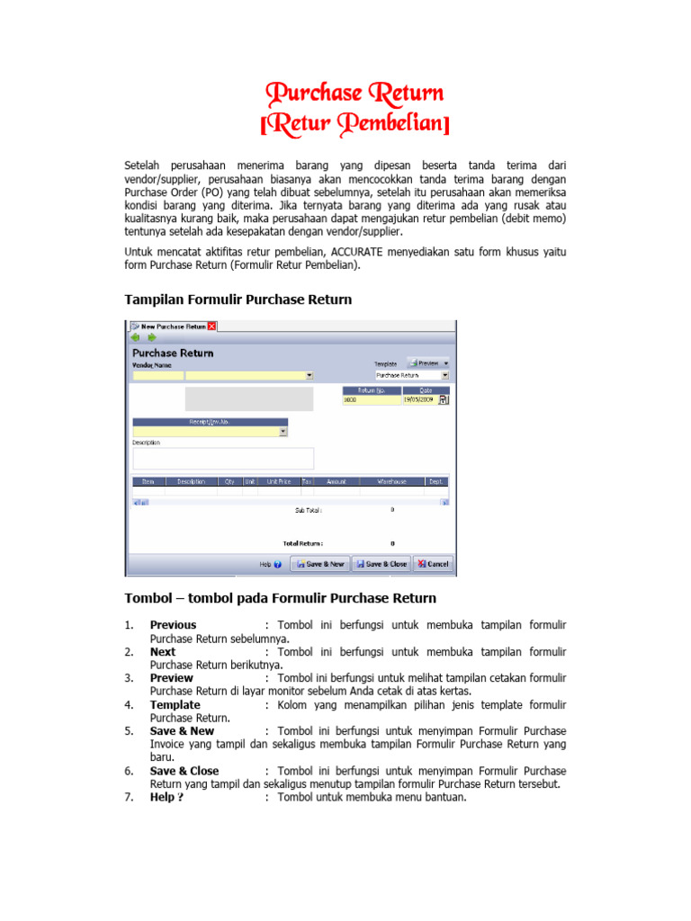 purchase return | PDF