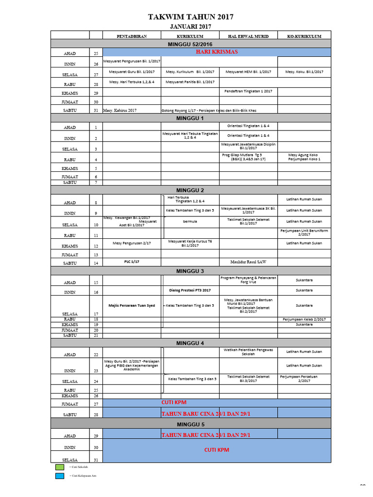 05takwim 2017 MS 39 - 50 | PDF