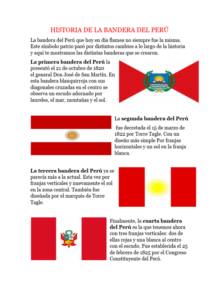 HISTORIA DE LA BANDERA DEL PERÚ | PDF