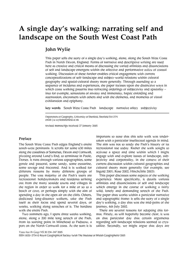 A Single Day's Walking | PDF | Perception | Landscape