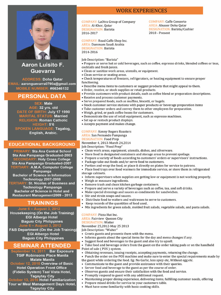 Aron Resume PDF | PDF