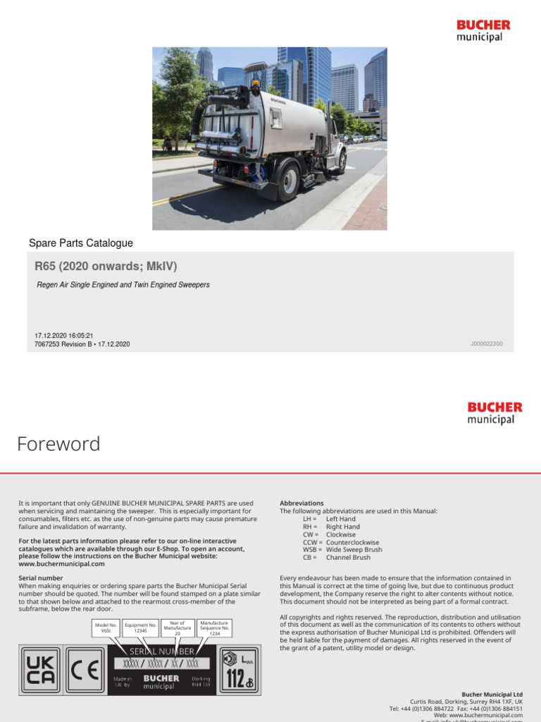 R65 Spare Parts Catalogue (2020+) | PDF | Pump | Mechanical Engineering