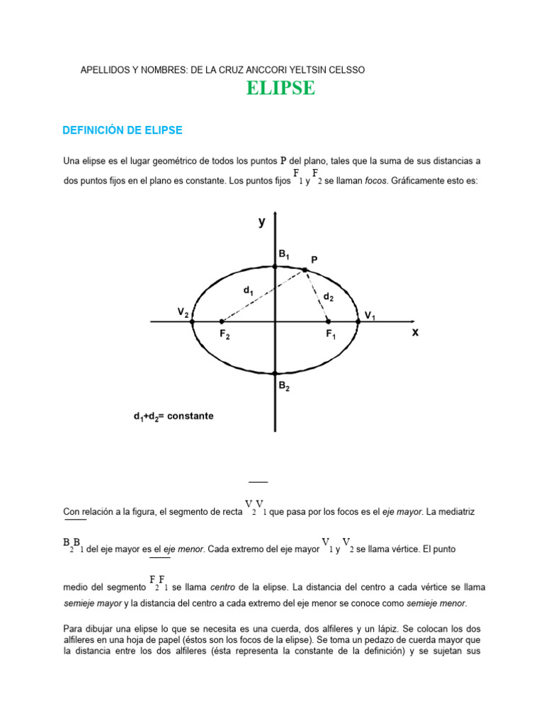 Elipse | PDF | Elipse | Conceptos matemáticos