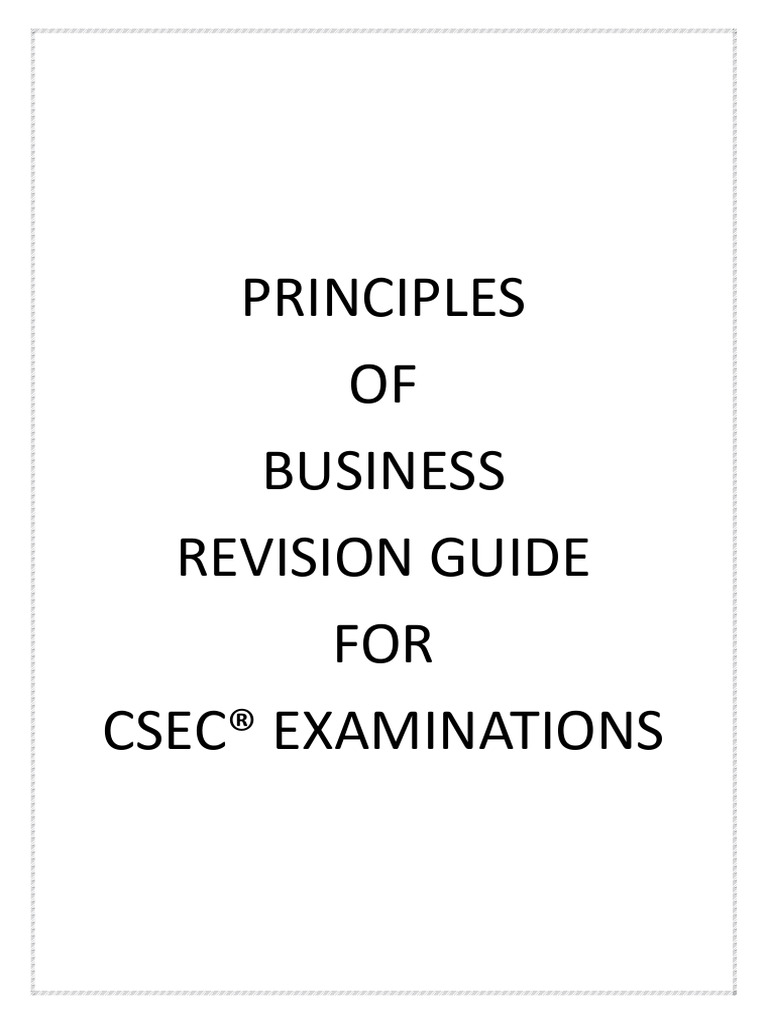 POB Revision Guide and Short Notes | PDF | Entrepreneurship | Partnership
