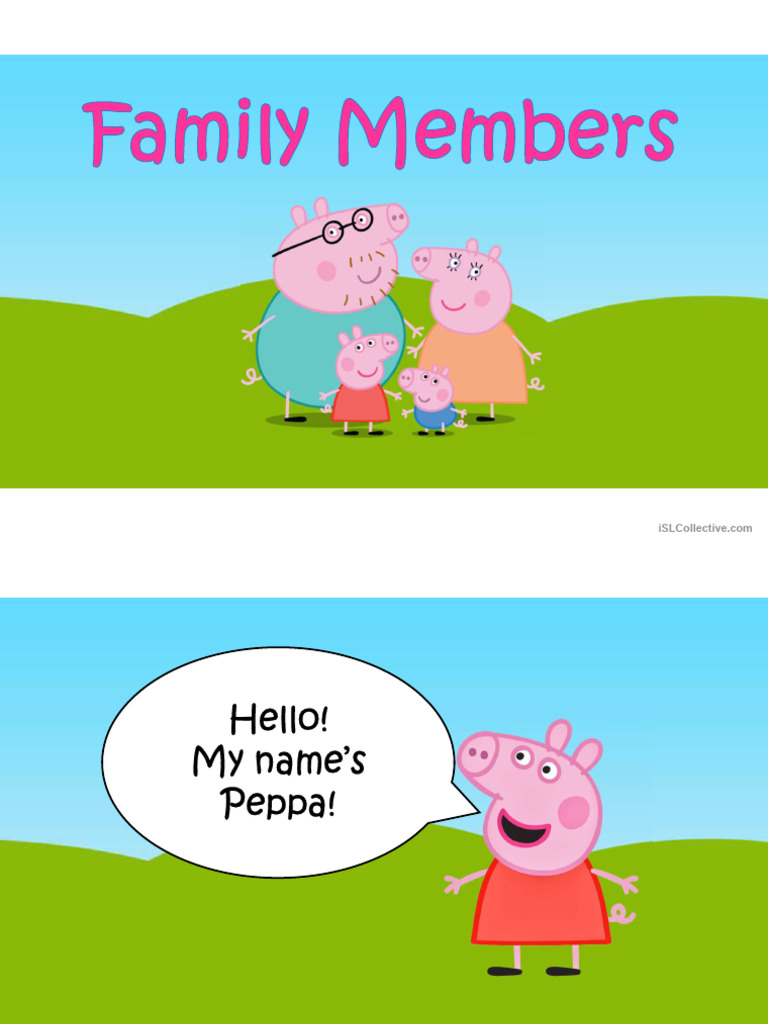 Family Members - Peppa Pig family with sound | PDF