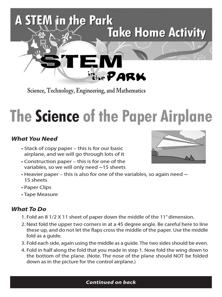 The Science Paper Airplane | PDF | Center Of Mass | Vehicle Design