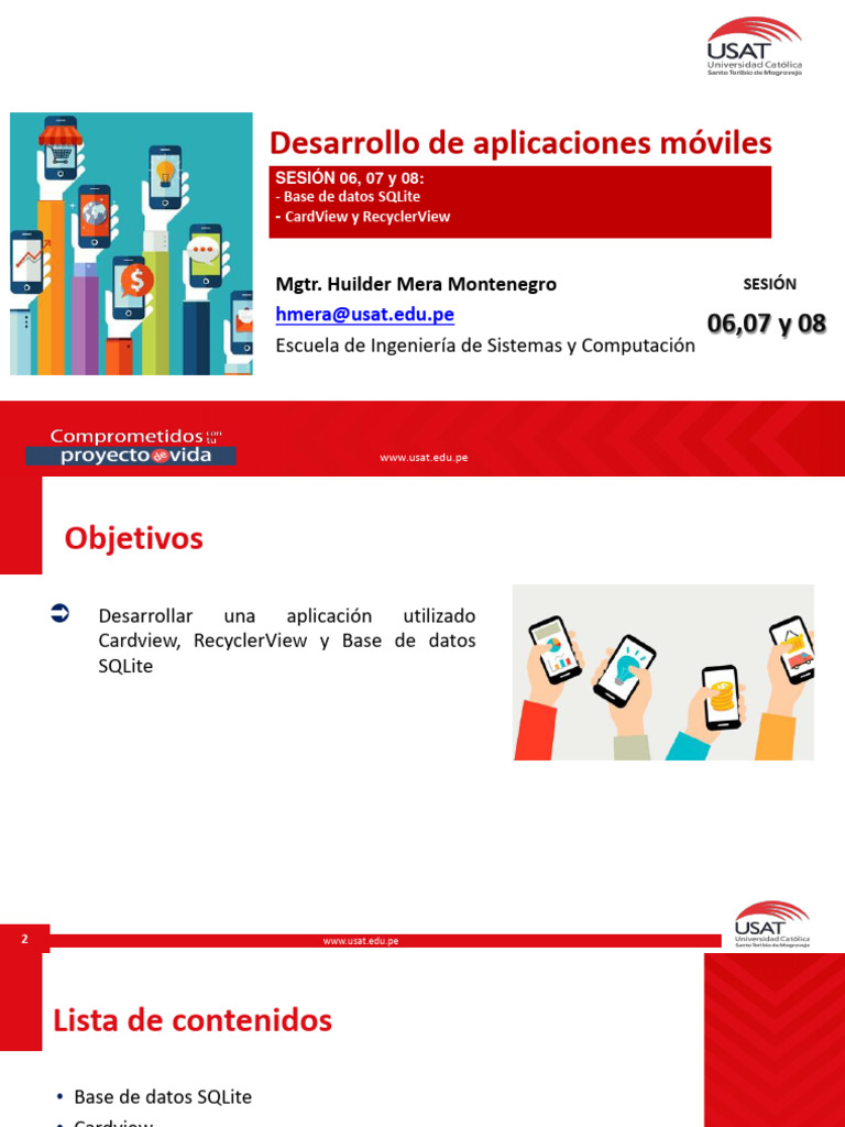 Sesión_06-07y08_CardView_RecyclerView_Base de datos SQLite | PDF ...
