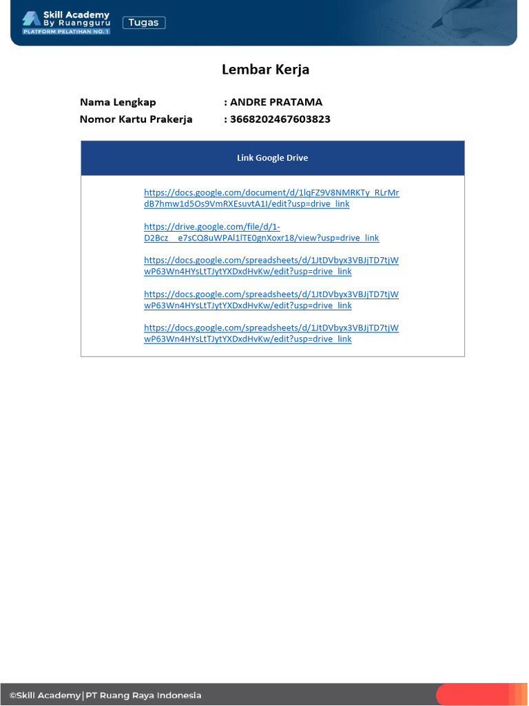 Membuat Surat Dengan Mail Merge - ANDRE PRATAMA | PDF