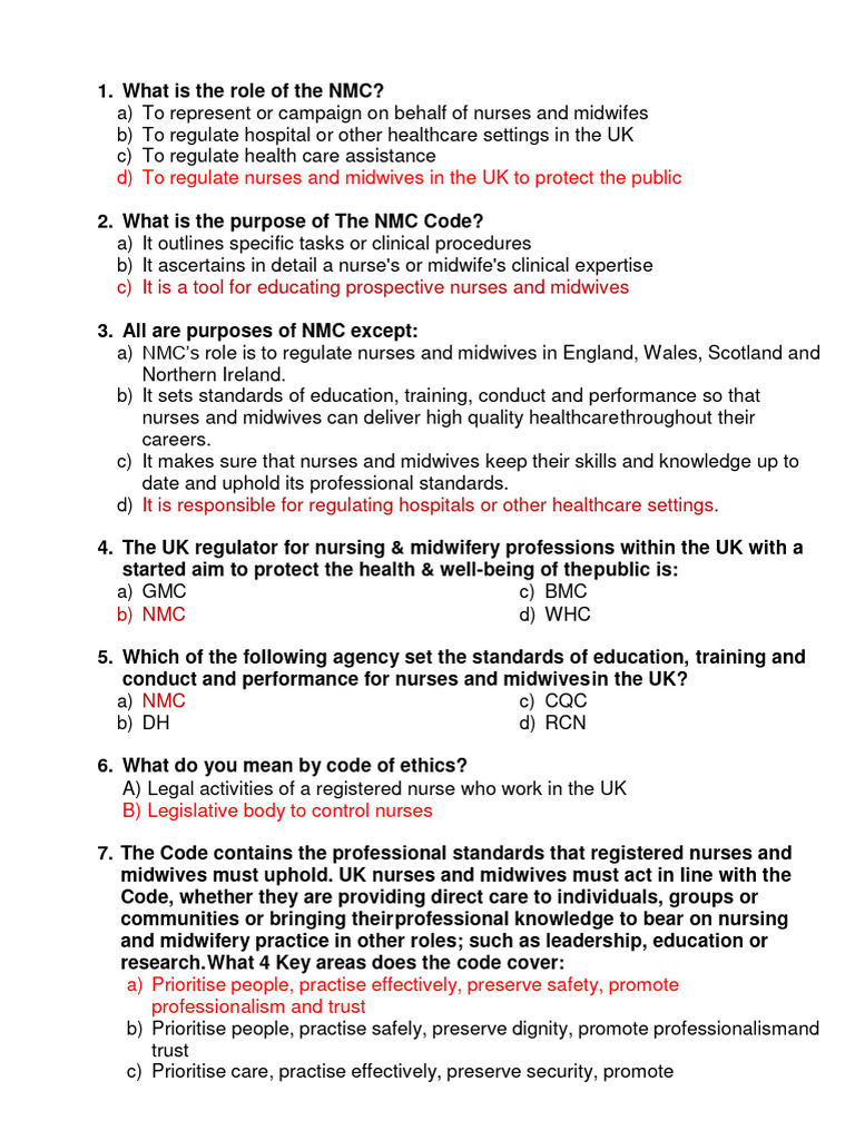 MULTIPLE CHOICE QUESTIONS | Download Free PDF | Midwife | Nursing
