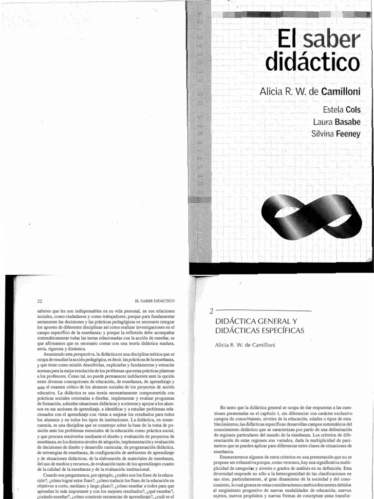 El Saber Didactico Camilloni Alicia-Cap 2-Paginas-14-12 | PDF ...