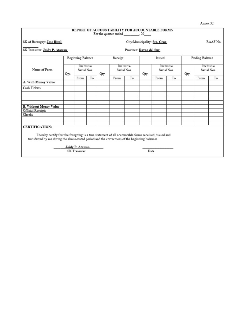 Annex 32 | PDF | Money | Business