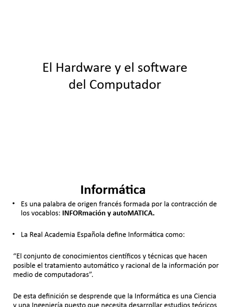 hw y el Sw (4) | PDF | Sistema operativo | Informática