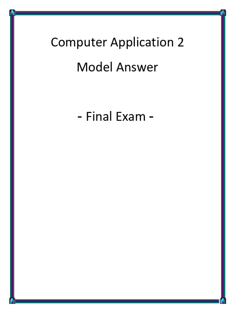 Model Answer | PDF | Science & Mathematics
