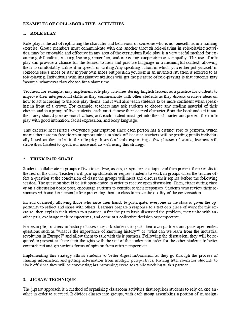 CBM Group Assignment (Demmie) | PDF | Learning | Role Playing