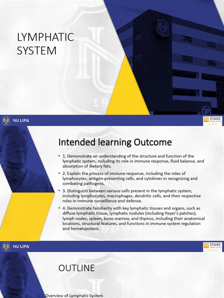 LYMPHATIC LEC - LAB EDITED - PPTX ST | PDF | Lymphatic System | Lymph Node