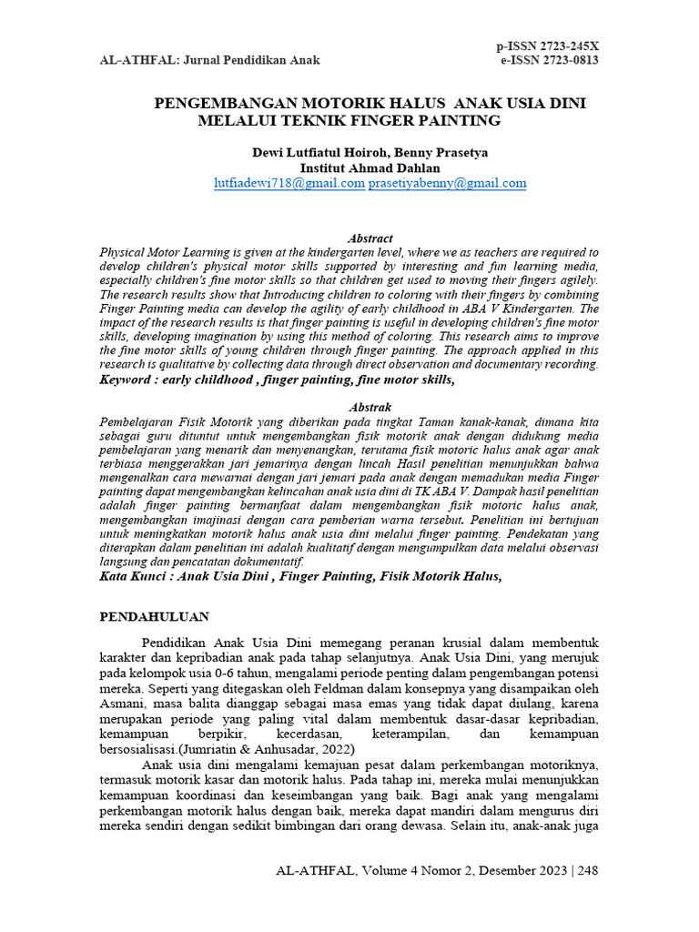 Fingger Painting Analisis | PDF