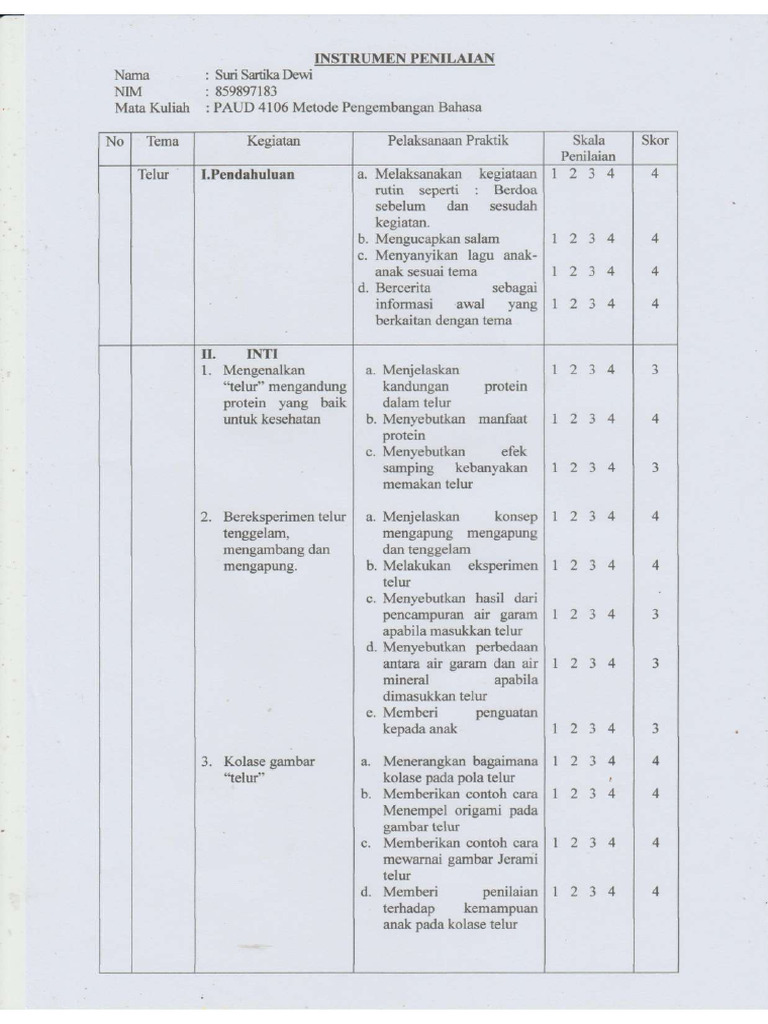 Instrumen BAHASA | PDF