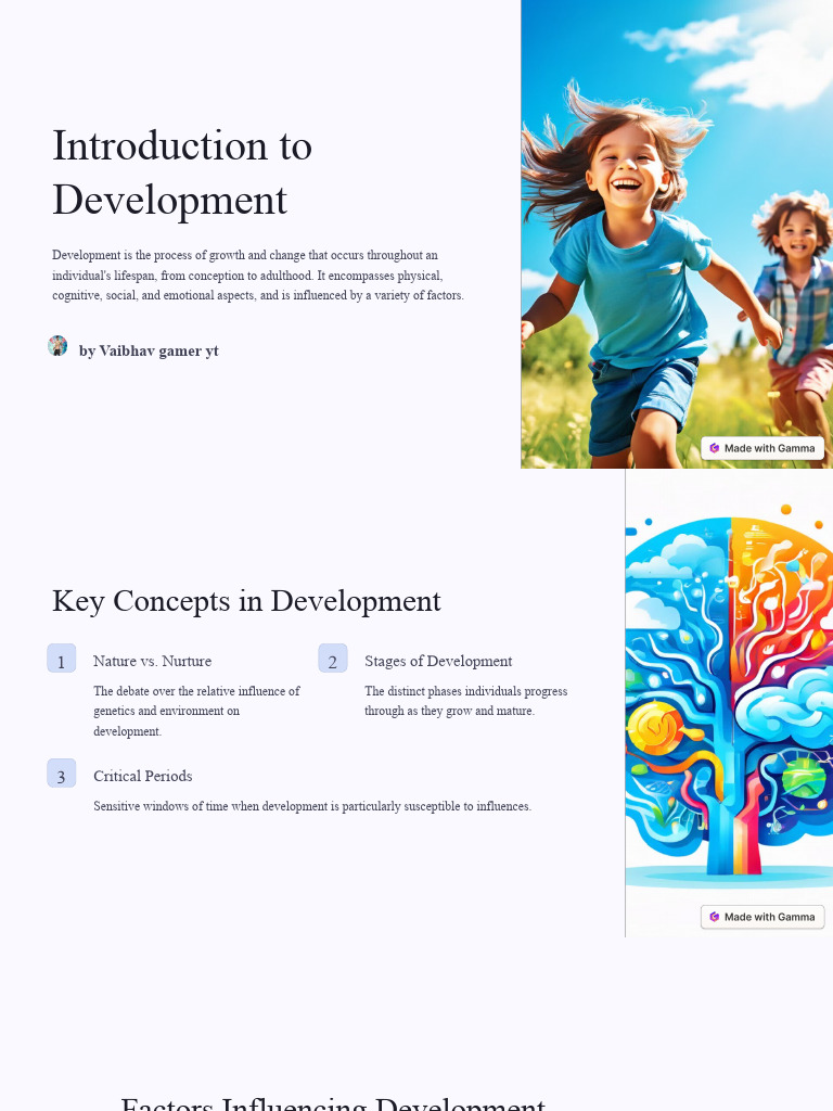 Introduction To Development | PDF | Developmental Psychology | Psychology